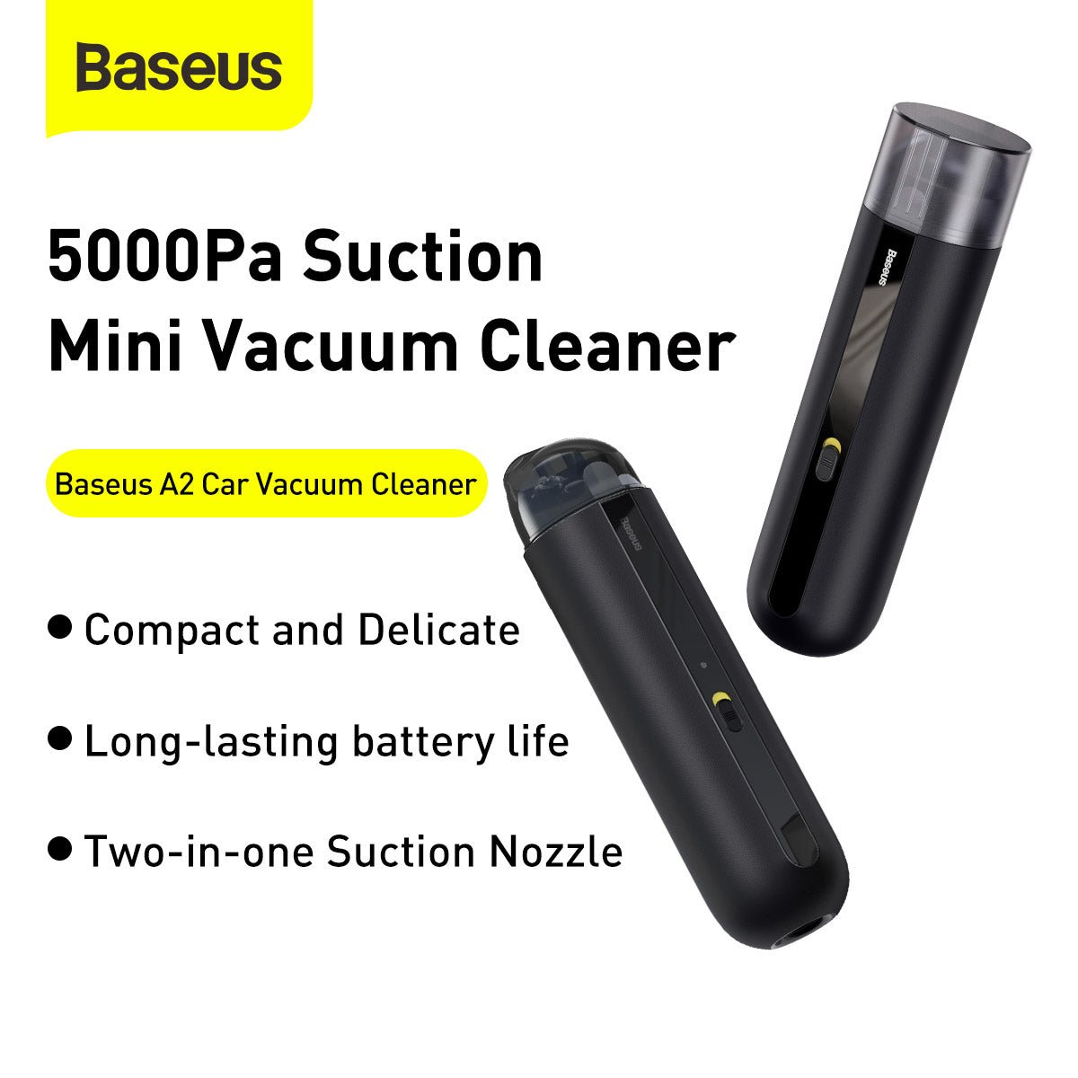 Baseus A2 Cordless Car Vacuum Cleaner 5000pa - Baseus Pakistan