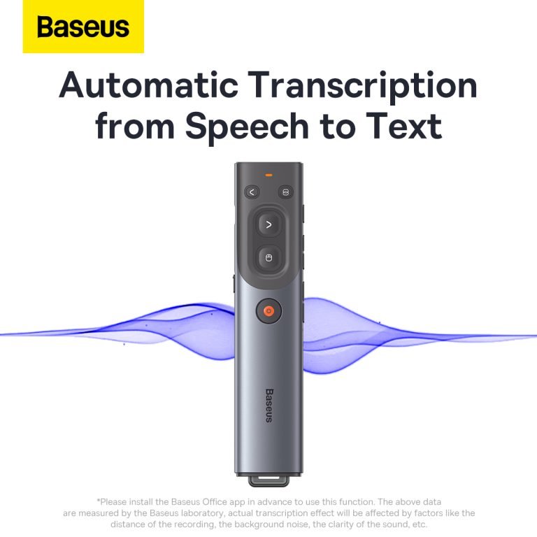 Baseus Orange Dot AI Wireless Presenter (Red Laser) Grey - Baseus Pakistan