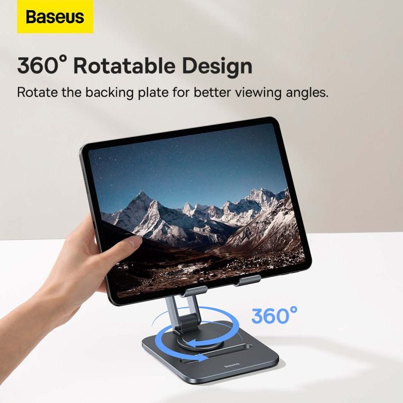 Baseus Desktop Biaxial Foldable Metal Stand Rotating (for Tablets ...