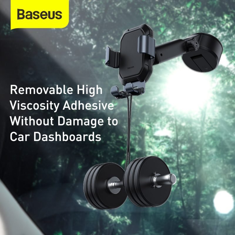 Baseus Tank Gravity Car Mount Holder With Suction Base Tarnish Black ...