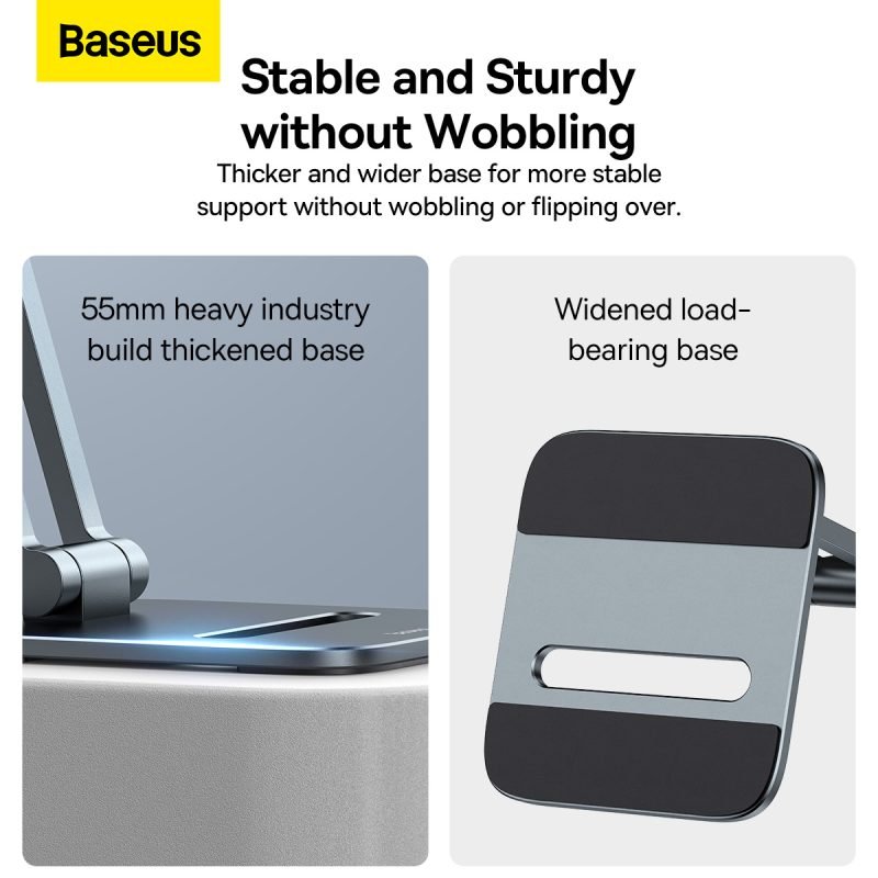 Baseus Desktop Biaxial Foldable Metal Stand (for Phones) Grey - Baseus ...