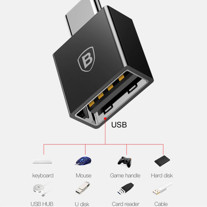 Baseus Exquisite Type-C Male to USB Female Adapter Converter - Baseus ...