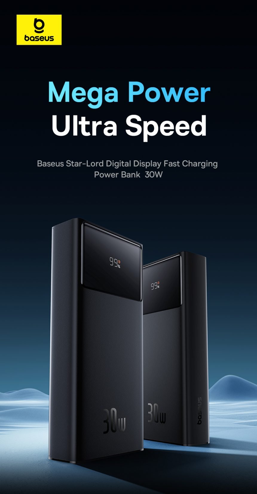 Baseus Star-Lord Digital Display Fast Charging Power Bank 20000mAh 30W ...